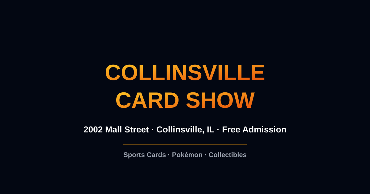 Vendor Tables | Sell at the Collinsville Card Show Near St. Louis